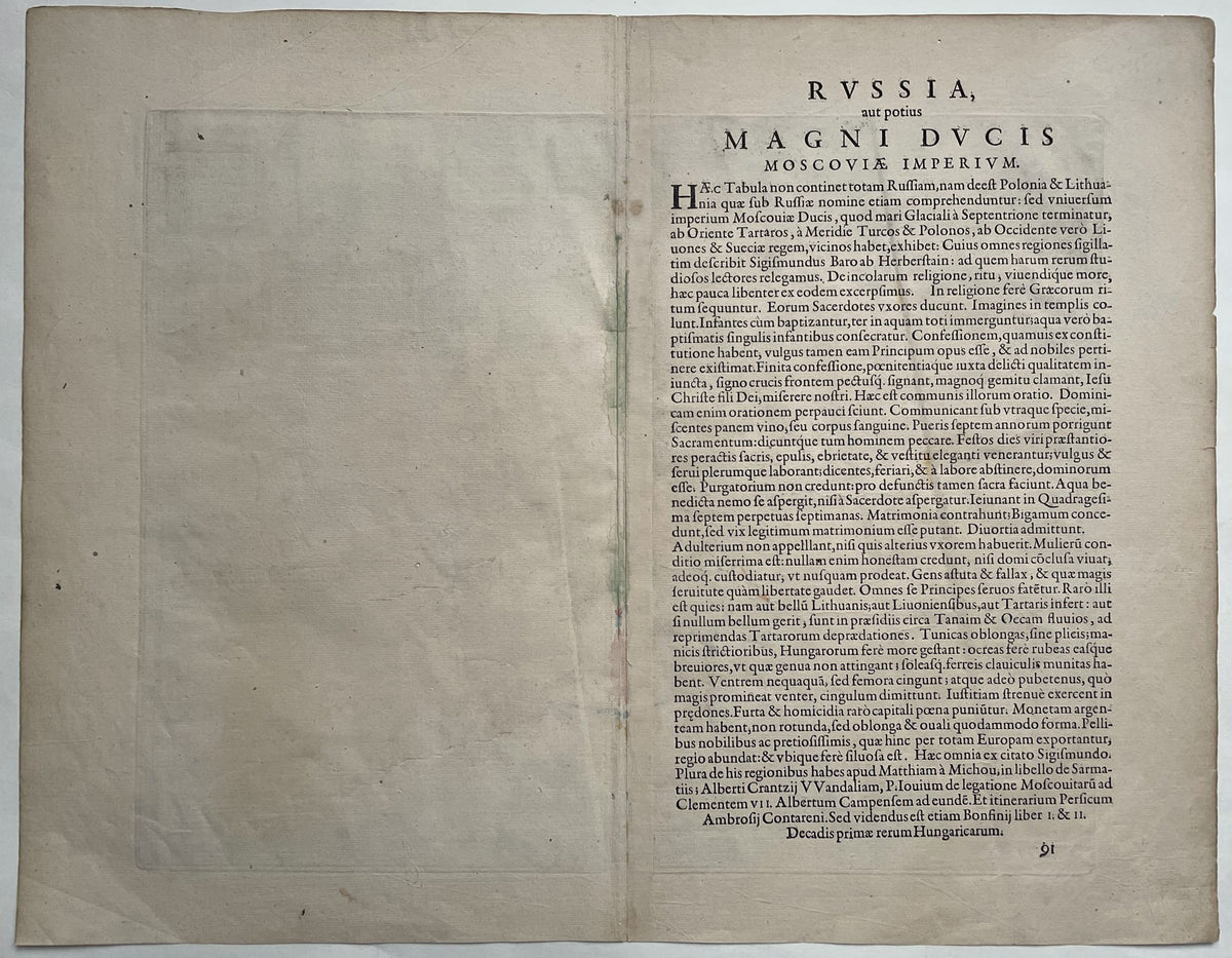 Rusland Russia - A Ortelius - 1584 – Dat Narrenschip