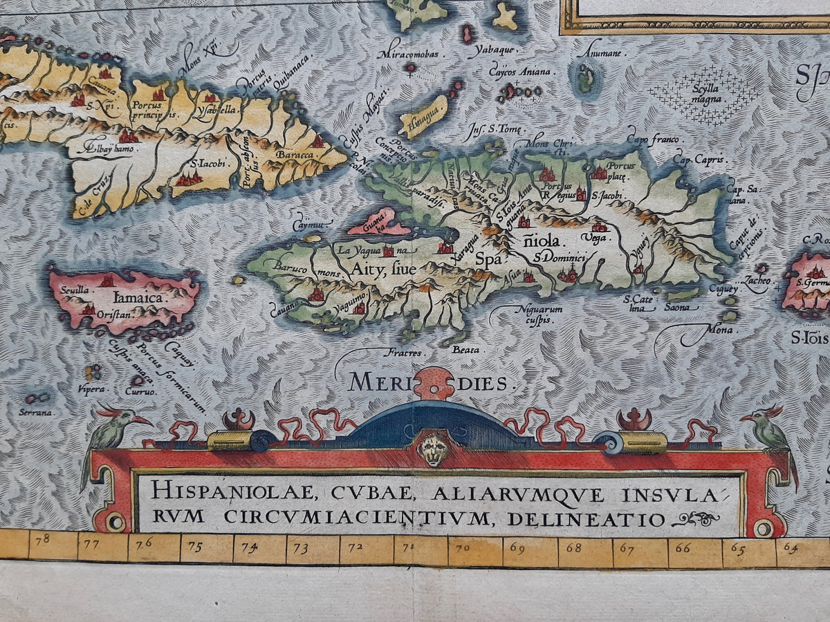 Cuba Hispaniola Mexico - A Ortelius - 1579 – Dat Narrenschip