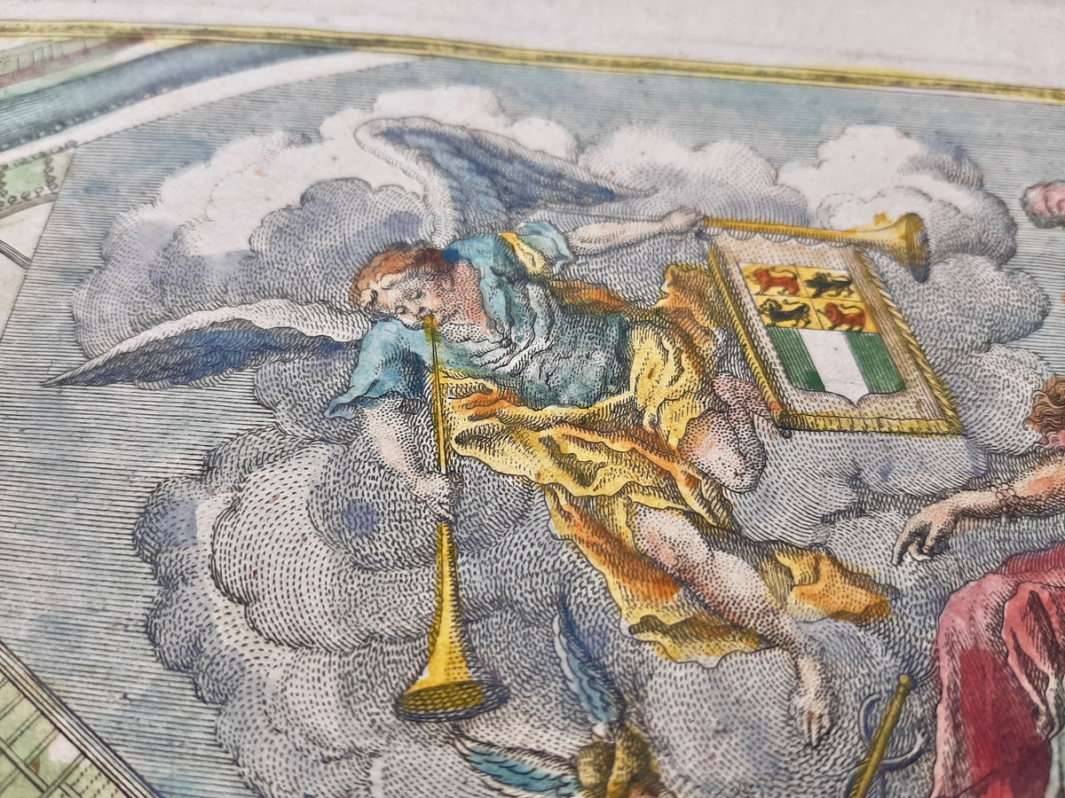 Rotterdam Stadsplattegrond en aanzicht - M Seutter - circa 1740 – Dat ...