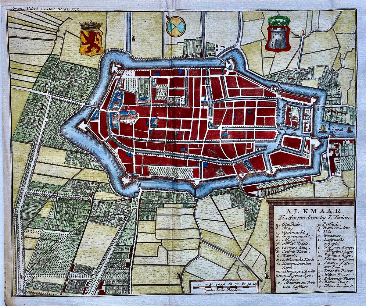 Alkmaar Stadsplattegrond - I Tirion - ca. 1745 – Dat Narrenschip