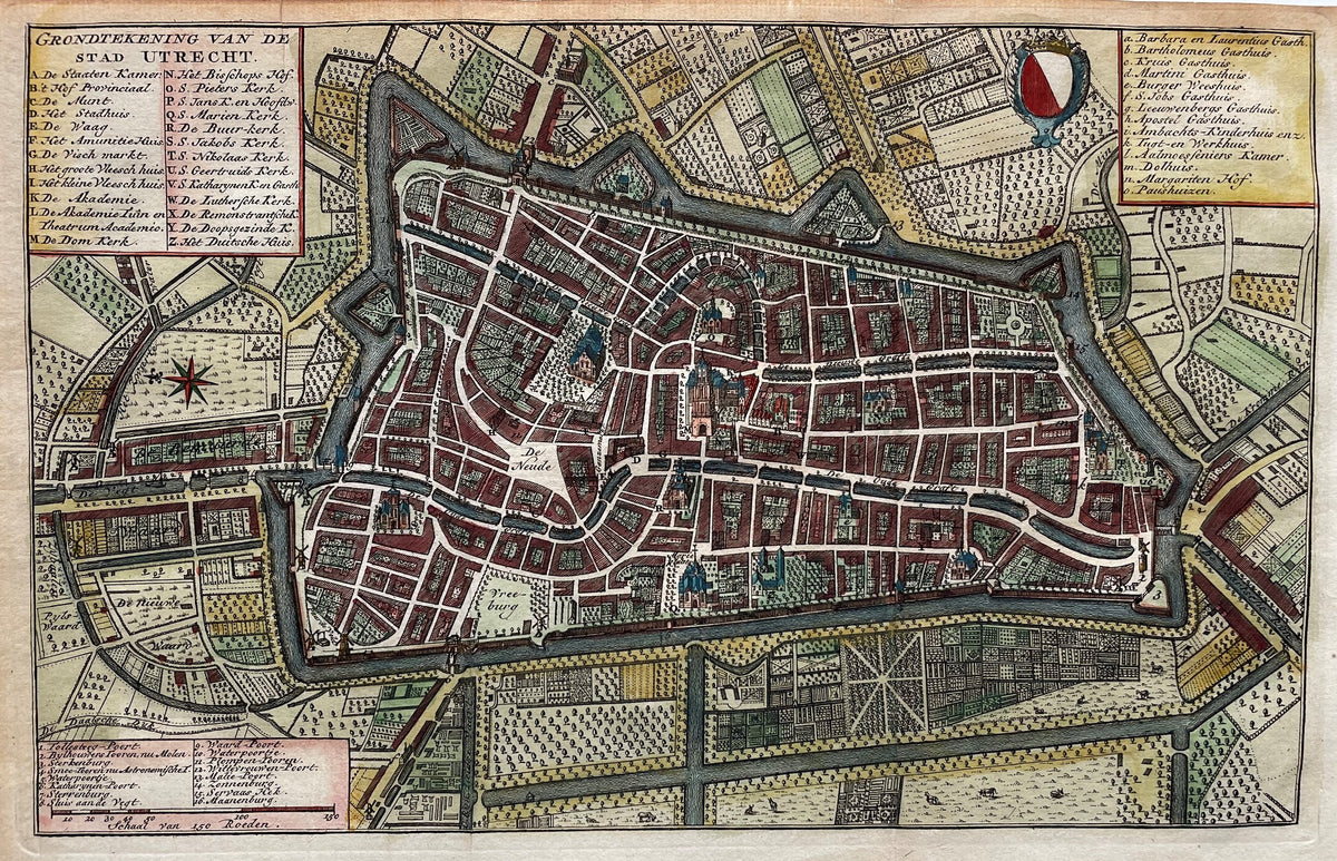 Utrecht Stadsplattegrond - I Tirion - 1757 – Dat Narrenschip